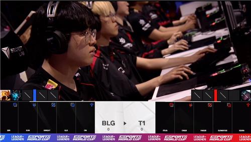 T1, e스포츠 월드컵 첫 경기서 BLG 2:1 격파…4강 진출 | 연합뉴스