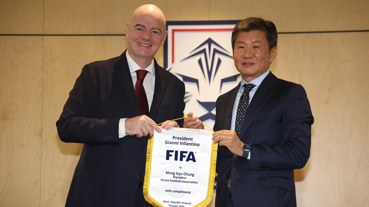 정몽규 힘 실어준 FIFA 회장…"KFA 모범적" | 연합뉴스