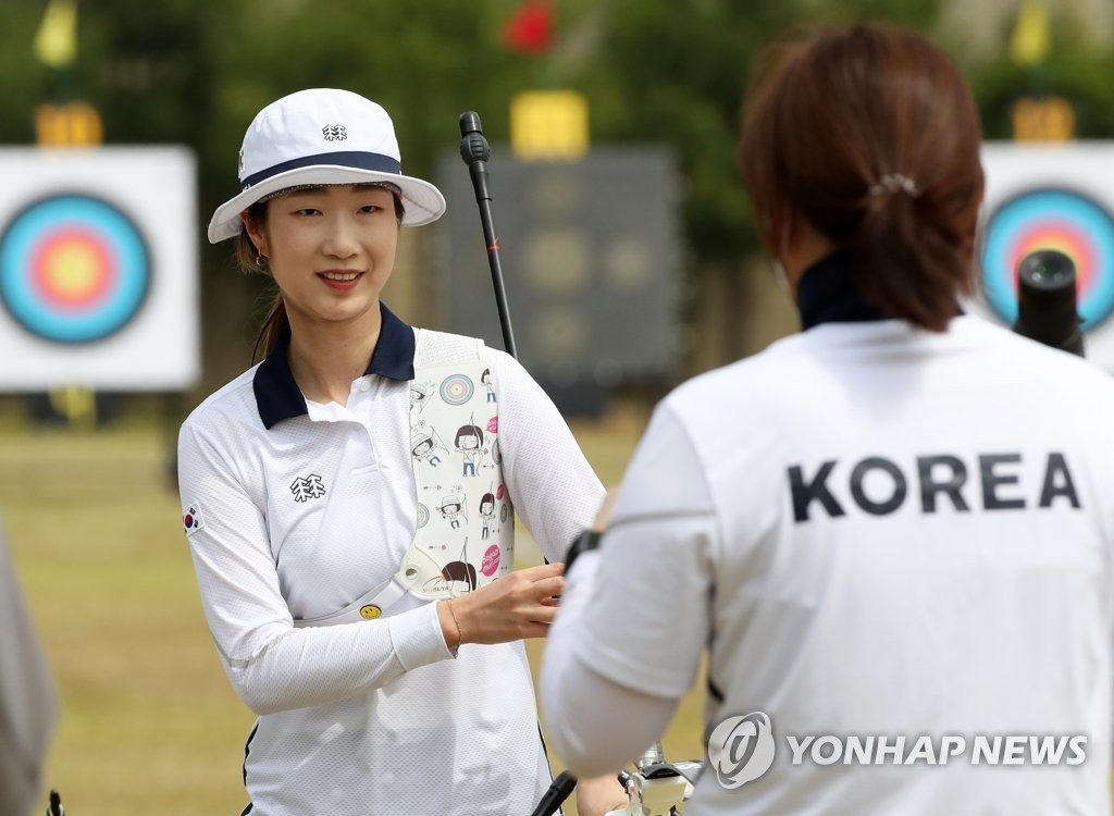 혼성단체전에 출전한 최미선 연합뉴스