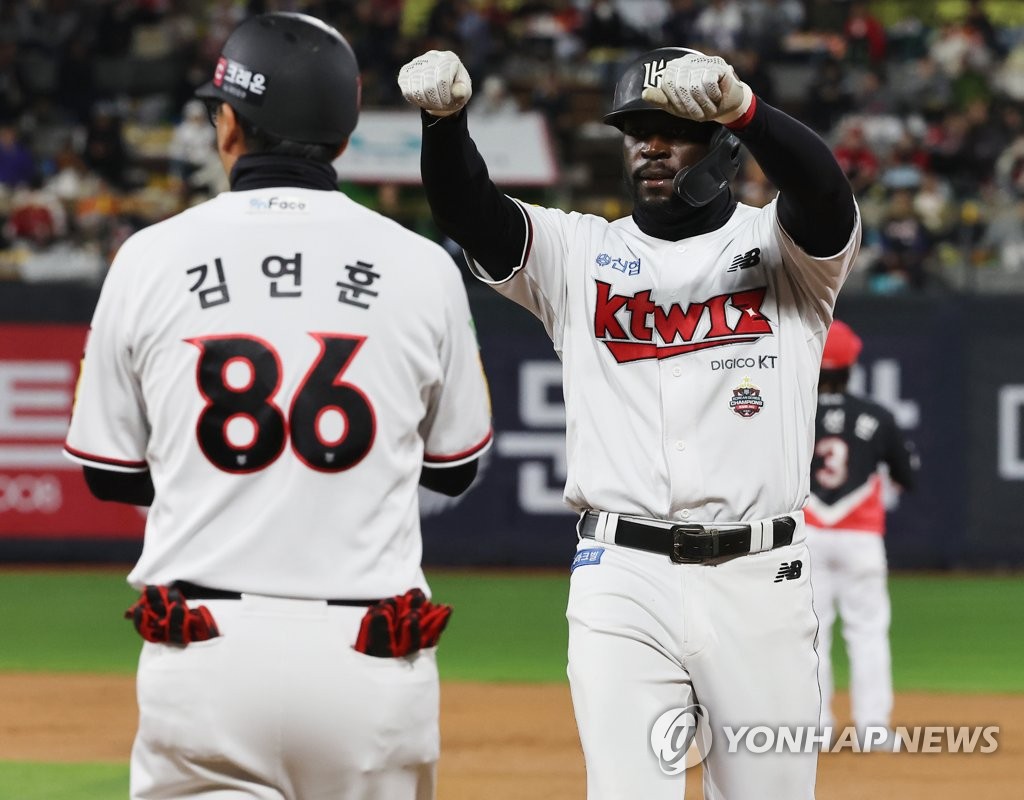 kt, 6-2로 KIA 꺾고 준PO 진출…16일 키움과 1차전(종합) | 연합뉴스