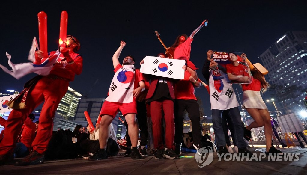 뜨거운 월드컵 거리응원 열기 연합뉴스