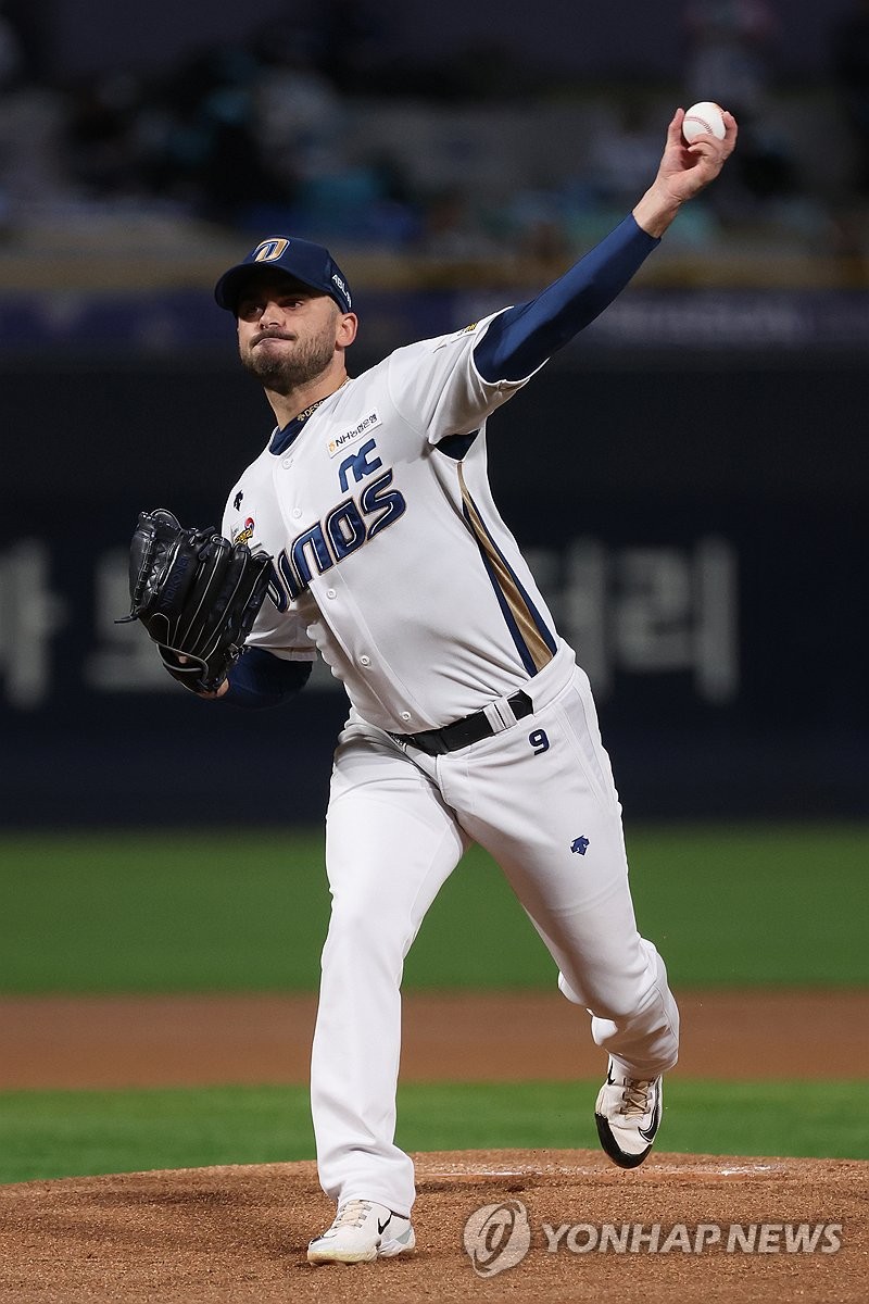 PO 3차전 NC 선발 태너 역투 | 연합뉴스