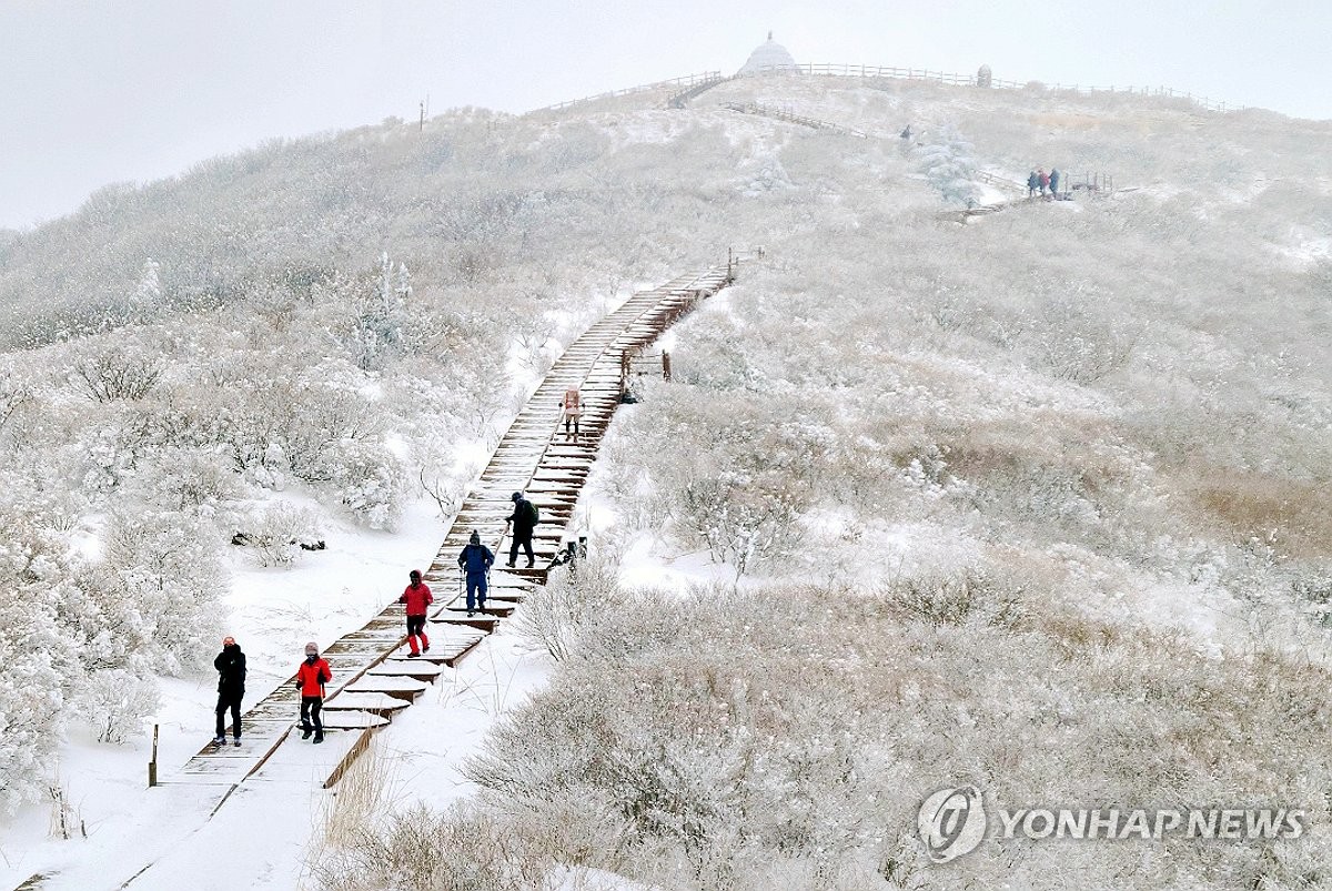 지리산 노고단에 내린 눈 | 연합뉴스